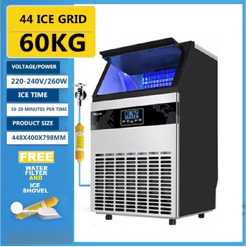 Heavy Duty Automatic Electric Ice Maker Machine Dual water input 40KG ...