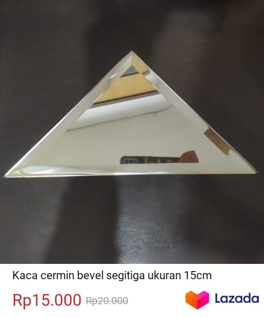 Kaca cermin bevel segitiga ukuran 15cm | Lazada Indonesia