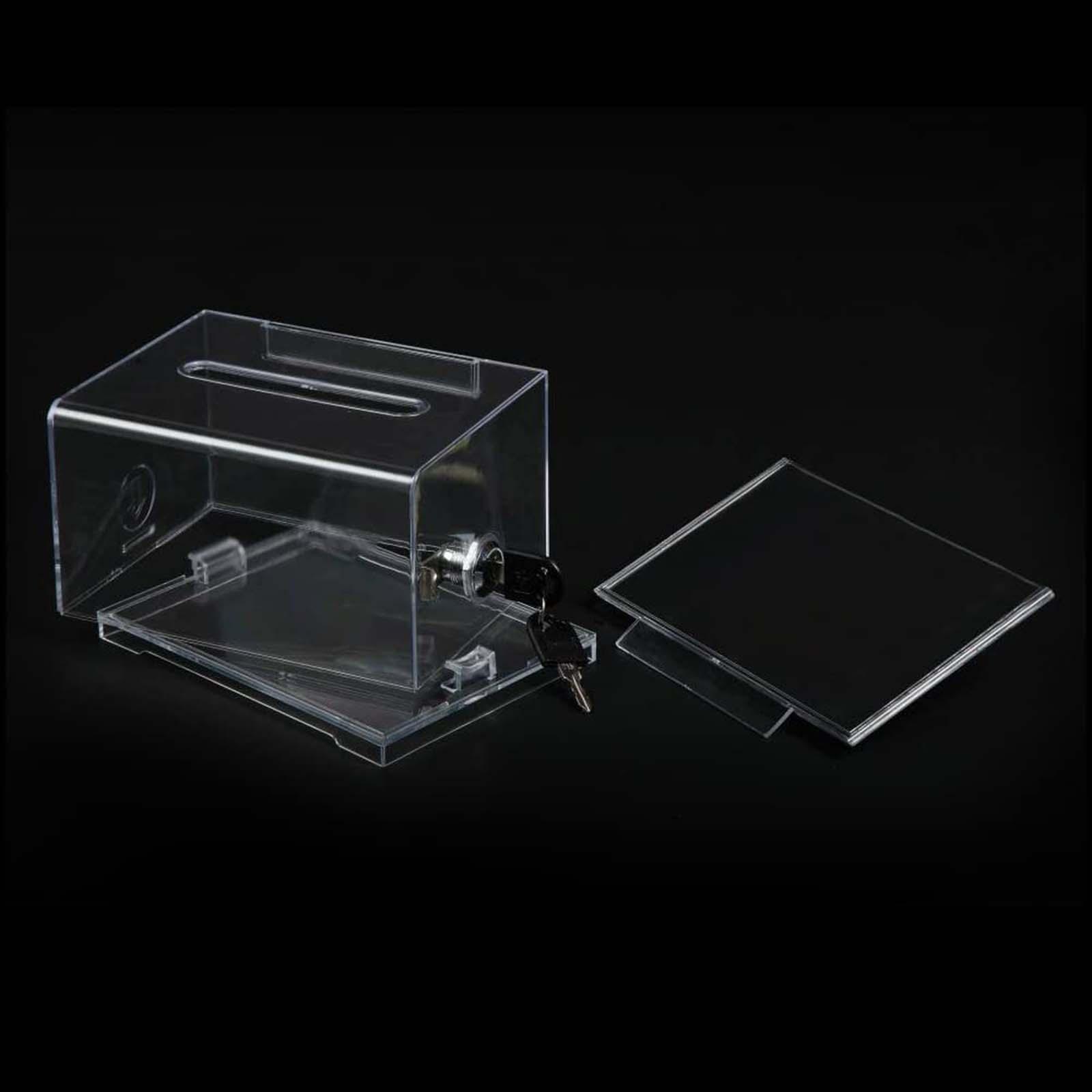 【GreenHarvest】Clear Voting Box Lockable Ballot Box Raffle Ticket Box ...