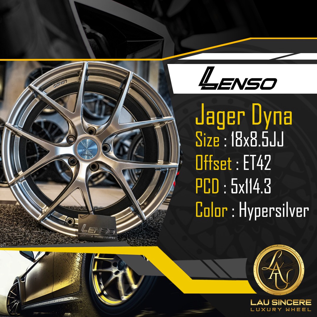 Lenso Jager Dyna 18x8.5JJ 5x114.3 Hypersilver | Lazada