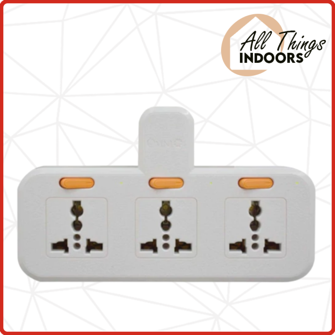 Omni Universal Adapter with Switch (3 Gang Outlets) | Lazada PH