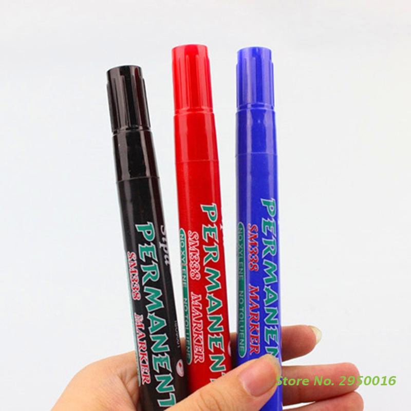 Multi-purpose Thick Black Red Blue Markers Permanent Marker Pen Works ...