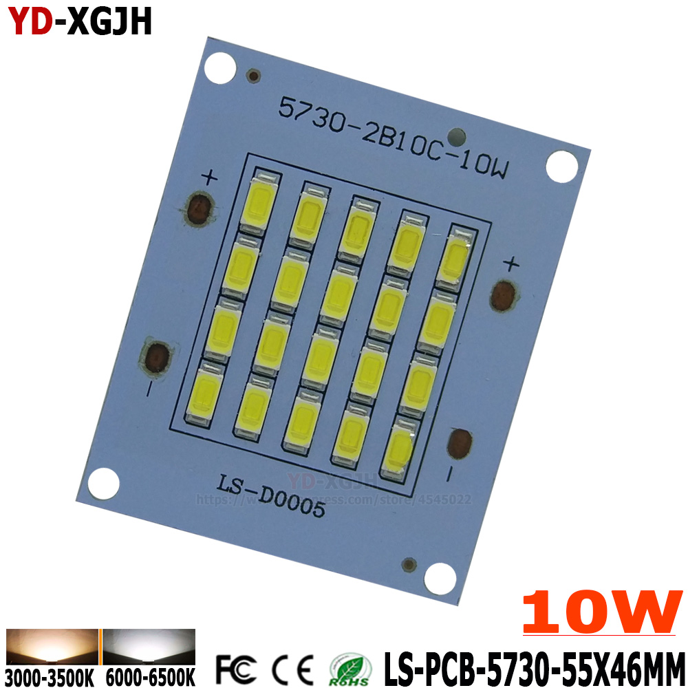 【UrbanNomad】2pcs/lot 10W SMD5730 led Lighting DC30-48V LED pcb ...