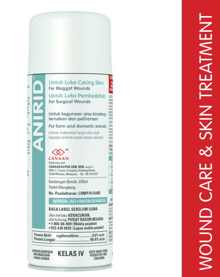 ANIRID Maggot & Surgical Wounds Treatment Aerosol Spray 120ML | Lazada
