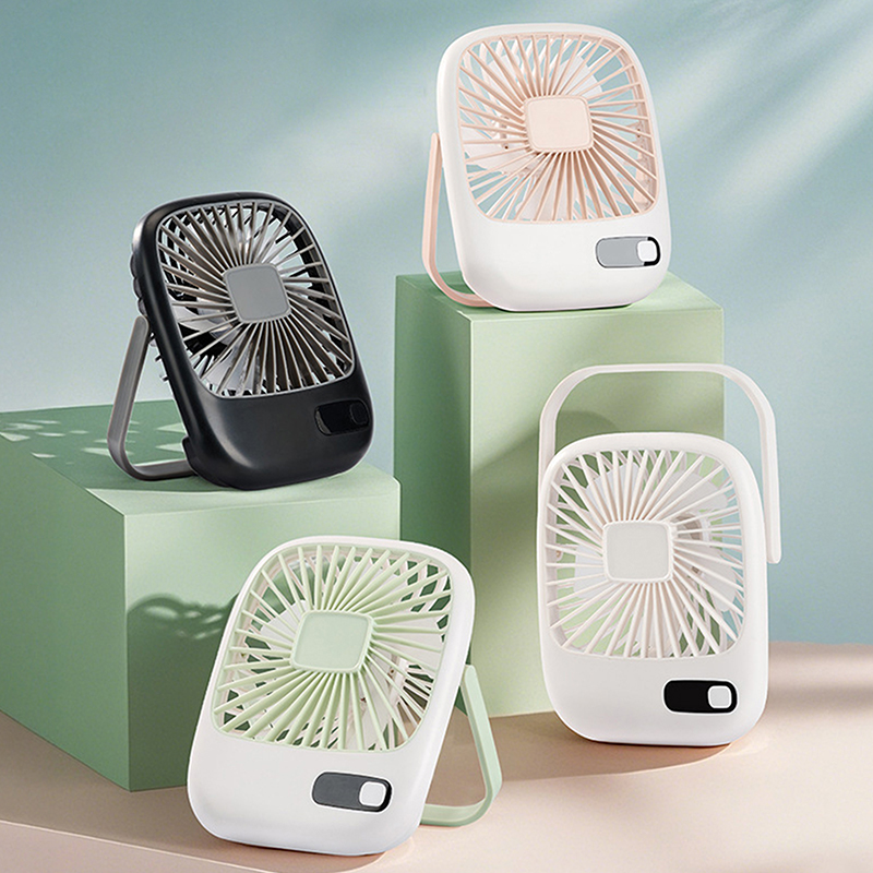 Ultra-Thin Mini Desk Fan Portable USB Rechargeable Table Fan Small ...