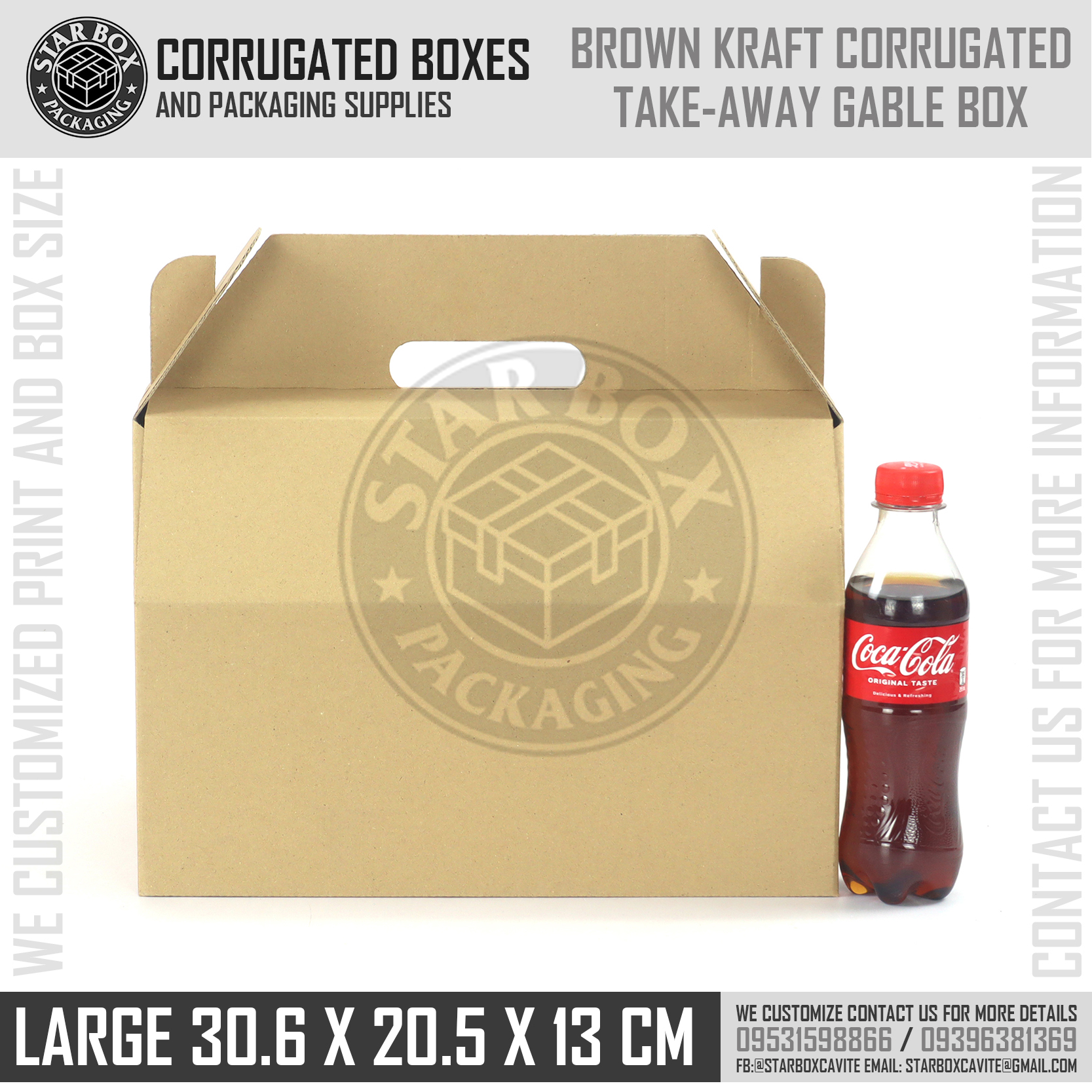 Starbox Large Corrugated Gable Box Take Away Box Take Out Box Lechon ...