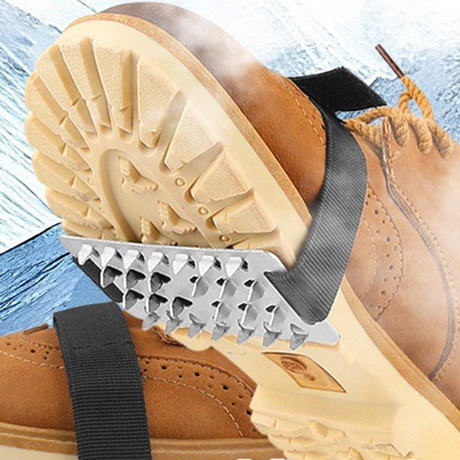 26-Tooth Stainless Steel Non-Slip Ice Snow Claws for Shoes Outdoor ...