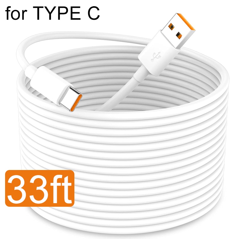 1m/5m/10m Extra Long Type C Fast Charging Cable for Samsung Xiaomi ...