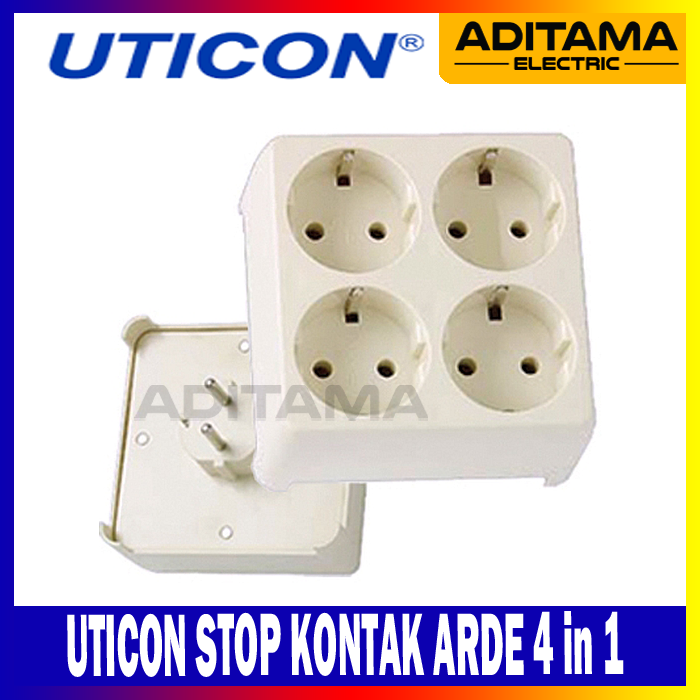 UTICON Stop Kontak Arde 4 Socket ( 4-in-1 Multi Socket) S-448 S448 ...