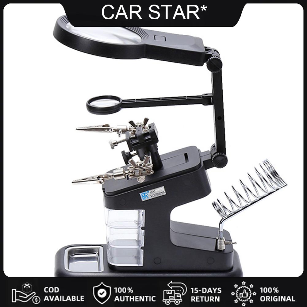 COD Available Welding Magnifying Glass with 10 LED Light Clip Soldering ...