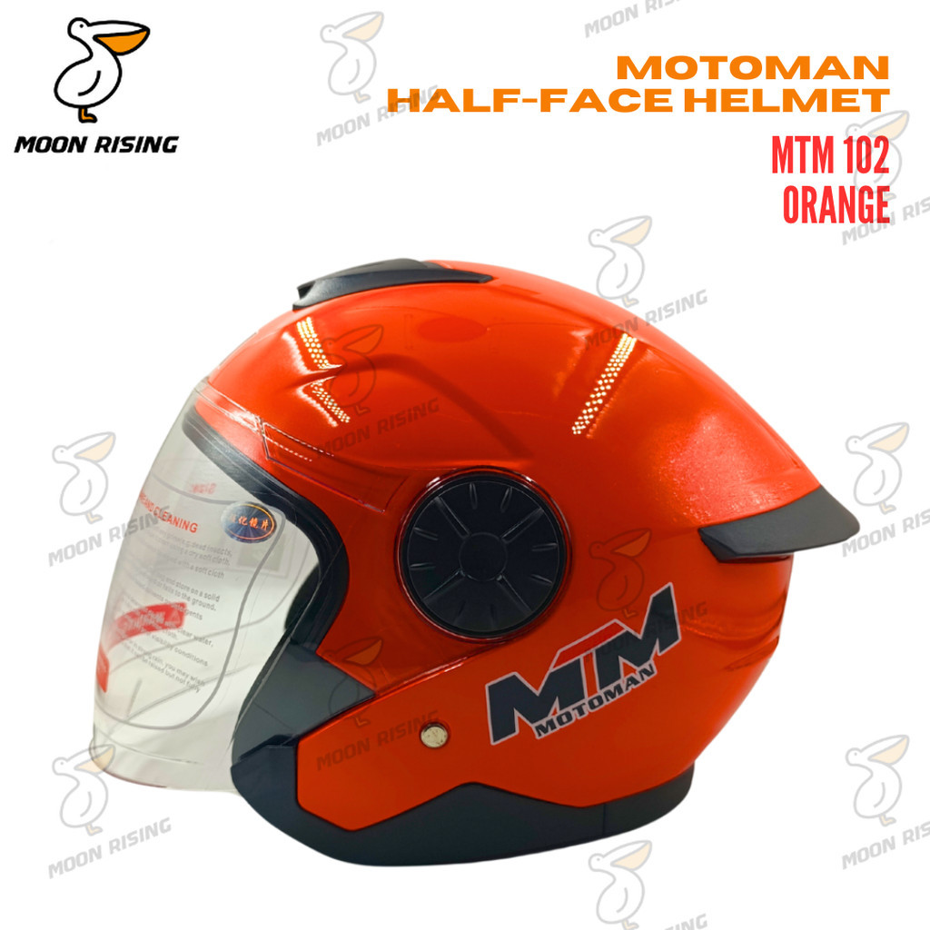 MOTOMAN HALF FACE HELMET MTM-102 MOTORCYCLE PROTECTIVE GEARS [MOONRISING] | Lazada PH