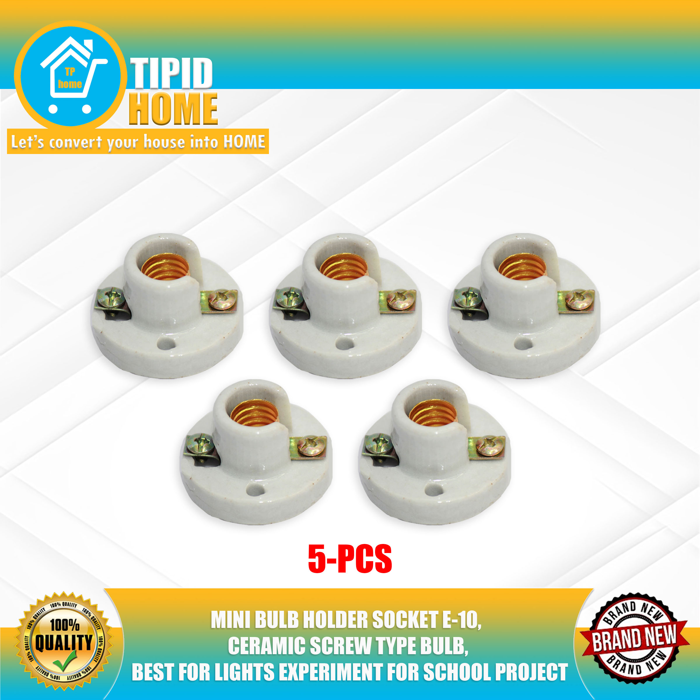 MINI BULB HOLDER SOCKET E-10, CERAMIC SCREW TYPE BULB, BEST FOR LIGHTS ...