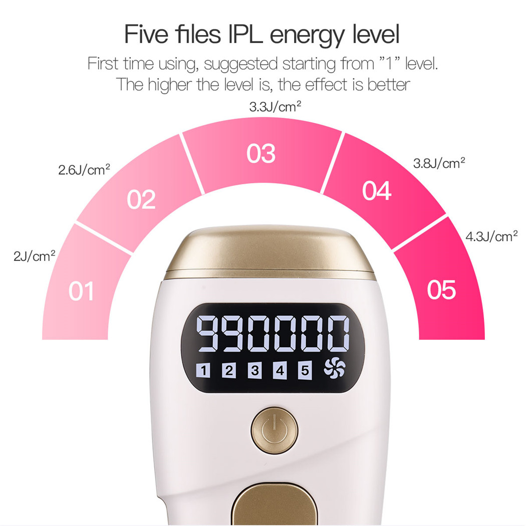 CkeyiN 990000กะพริบเครื่องกำจัดขนถาวรแบบ IPL ระดับพลังงาน5ระดับอุปกรณ์ ...