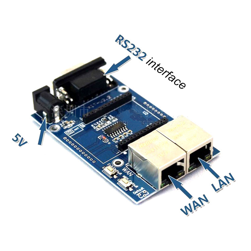 Ethernet Converter Module HLK-RM04 TCP IP Serial UART RS232 to WAN LAN ...