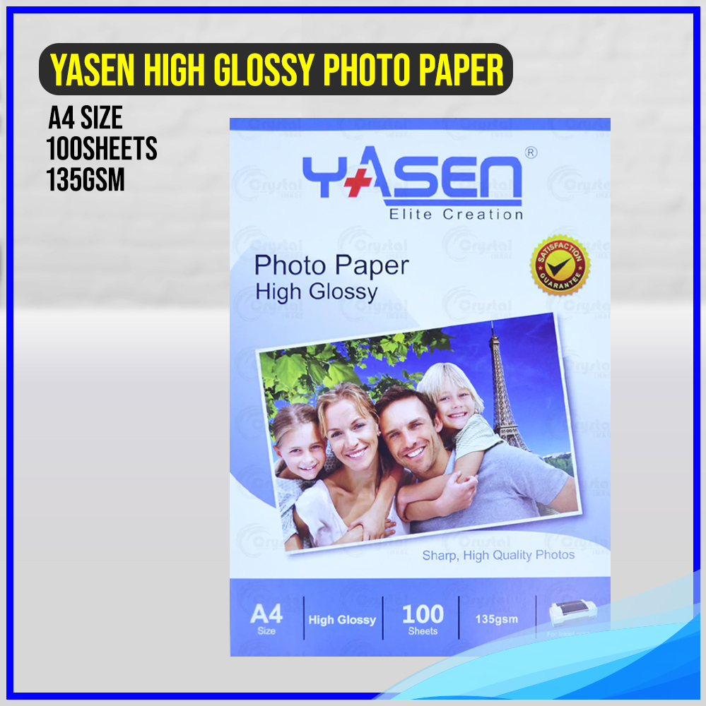 High Glossy Photo Paper (115GSM / 135GSM) A4 Size ( No Back Print )100 ...