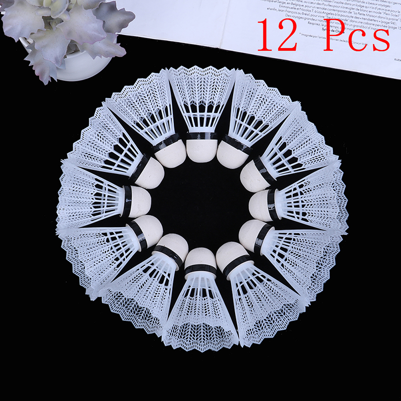 12pcs/lot Badminton Shuttlecocks Plastic Feather Badminton Outdoor ...