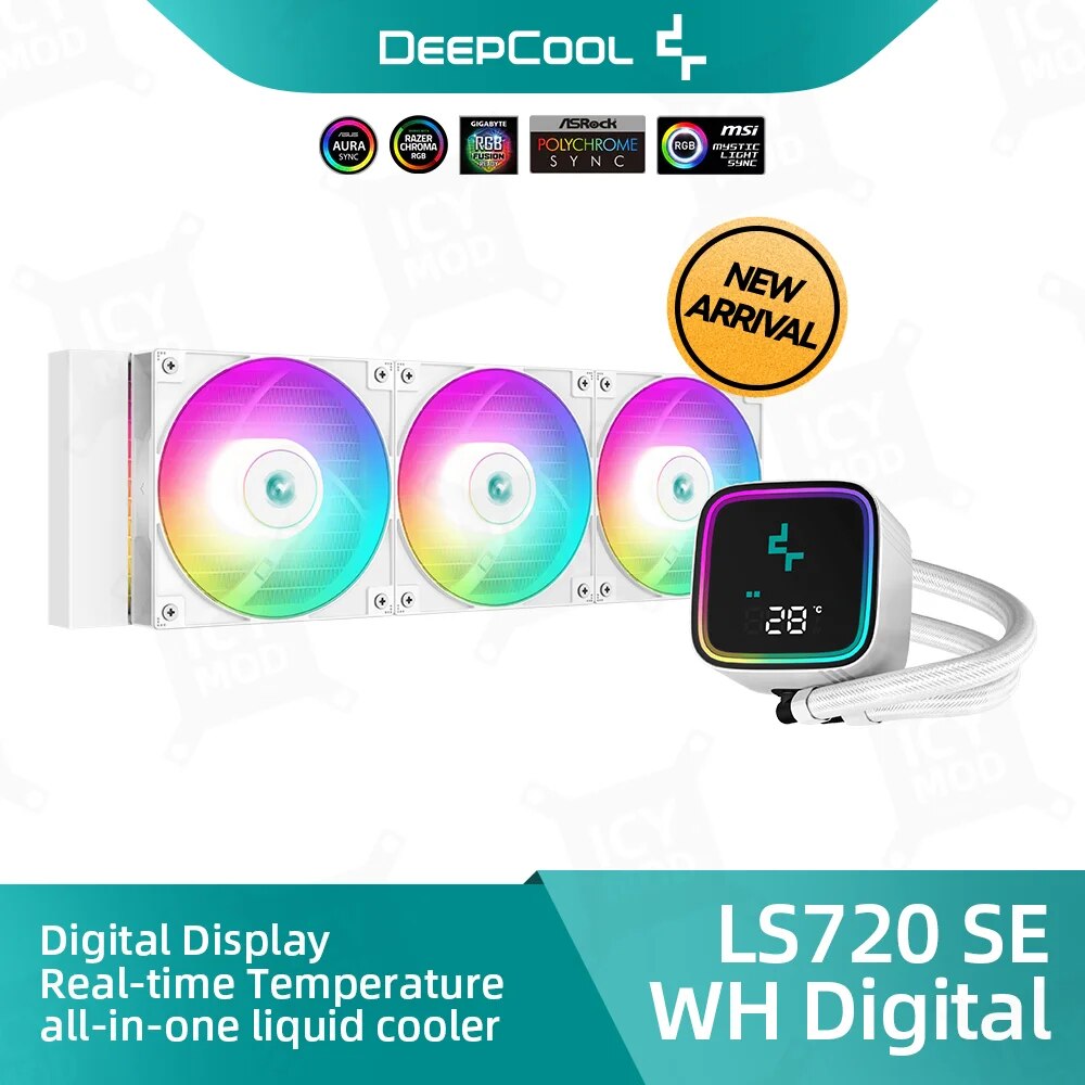 DeepCool CPU Water Cooler All-in-one LS720 SE Digital Real-time ...