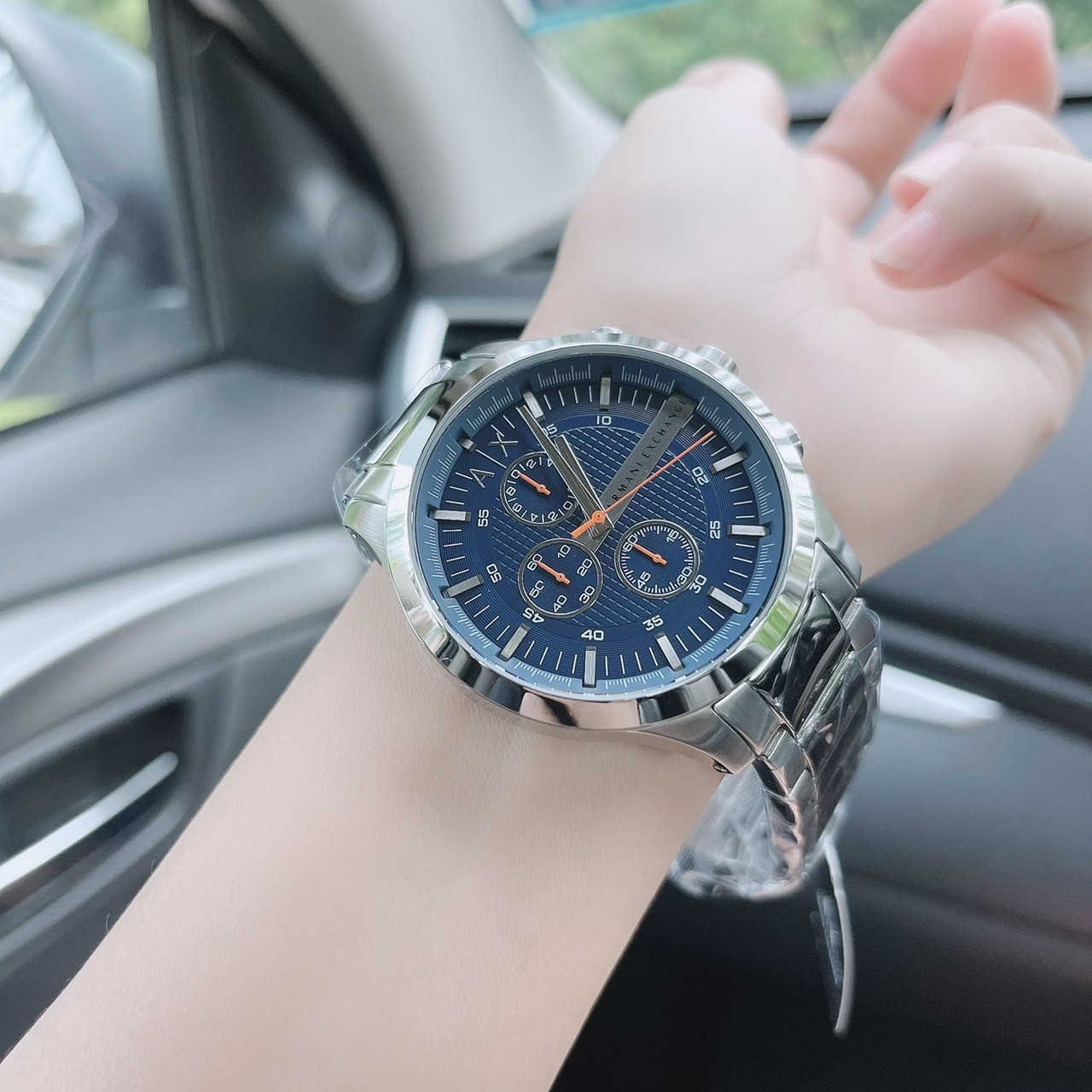 Armani Exchange AX2155 (46mm) Chronograph Stainless Steel Watch - MixASale