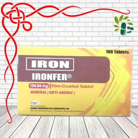 IRONFER (IRON Ferrous sufate) 100 Tablets | Lazada PH