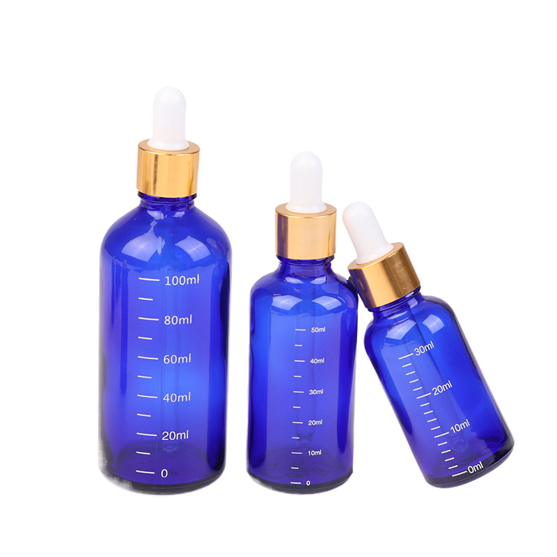 5ml-100ml Dropper Bottles With Scale Reagent Eye Drop Blue Glass ...