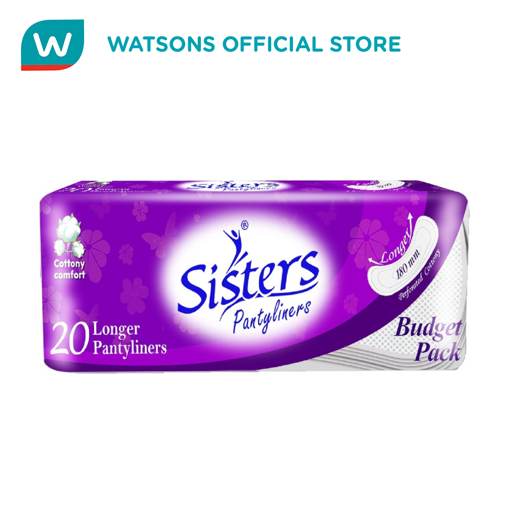 SISTERS Pantyliner 180mm 20 Longer Pantyliners Budget Pack | Lazada PH