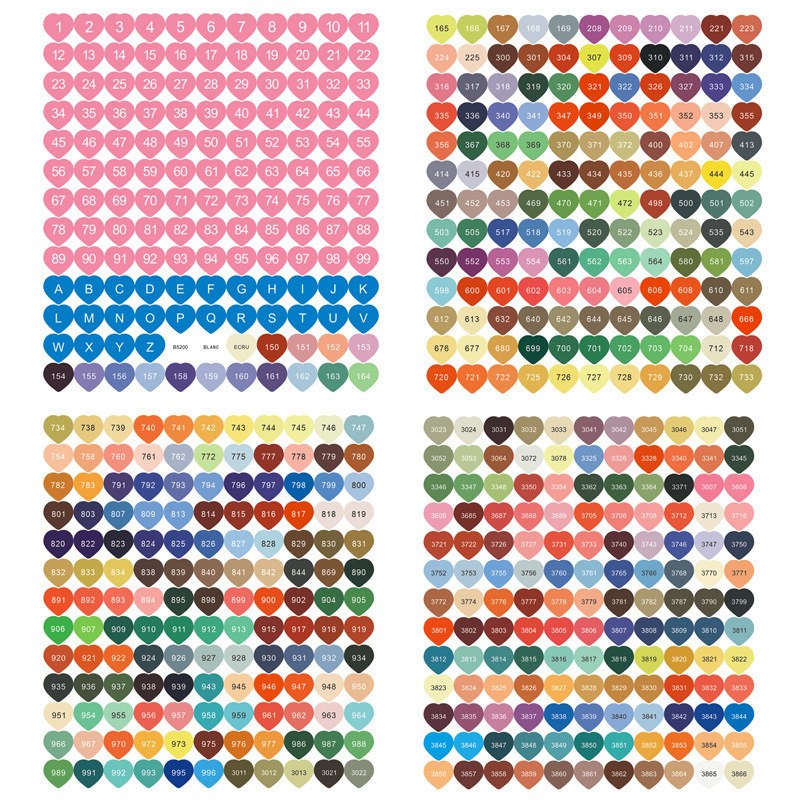 Diamond Painting Color Number Sticker 447 DMC Labels Sticker Storage ...