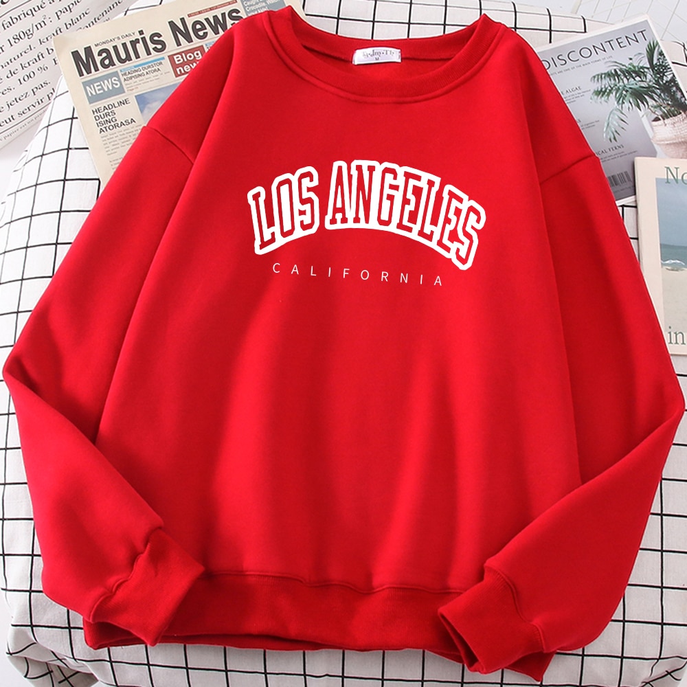Los Angeles California City Streetwear Sweatshirt For Women Loose ...