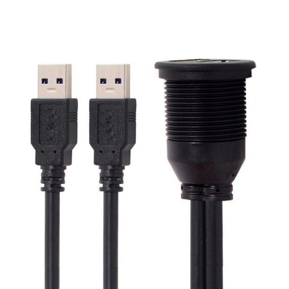 【LKFJ4OR6JT】1m/2m Usb 2.0 Flush Mount Cable Double/single Usb Port ...