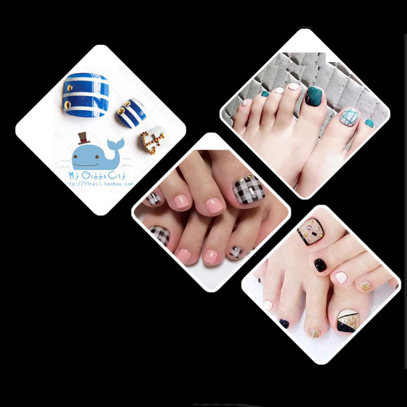 500pcs/pack Square False Toe Acrylic UV Gel Toenail Nails Artificial ...