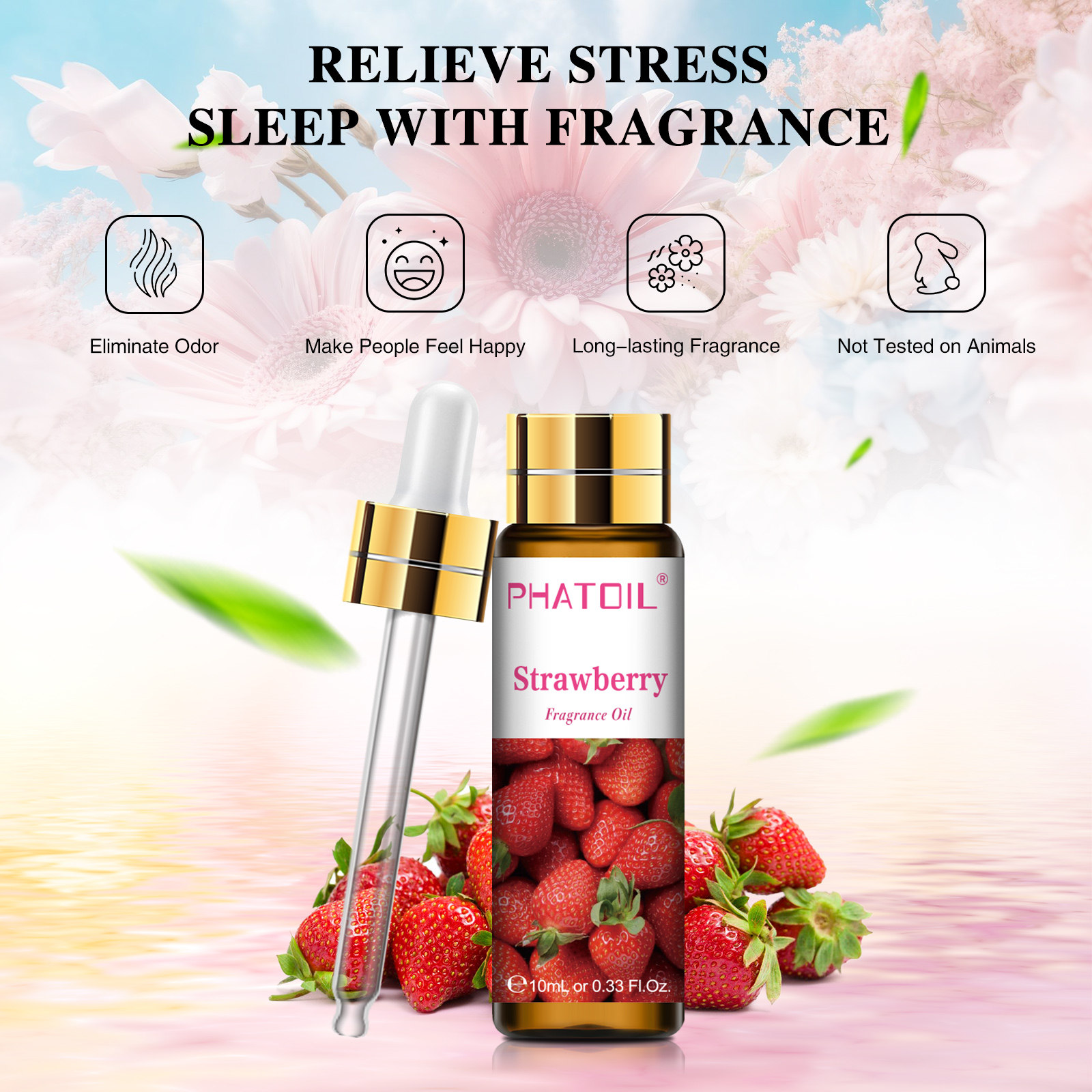 10ml Strawberry Fruit Fragrance Oil Diffuser Aroma Essential Oil with ...