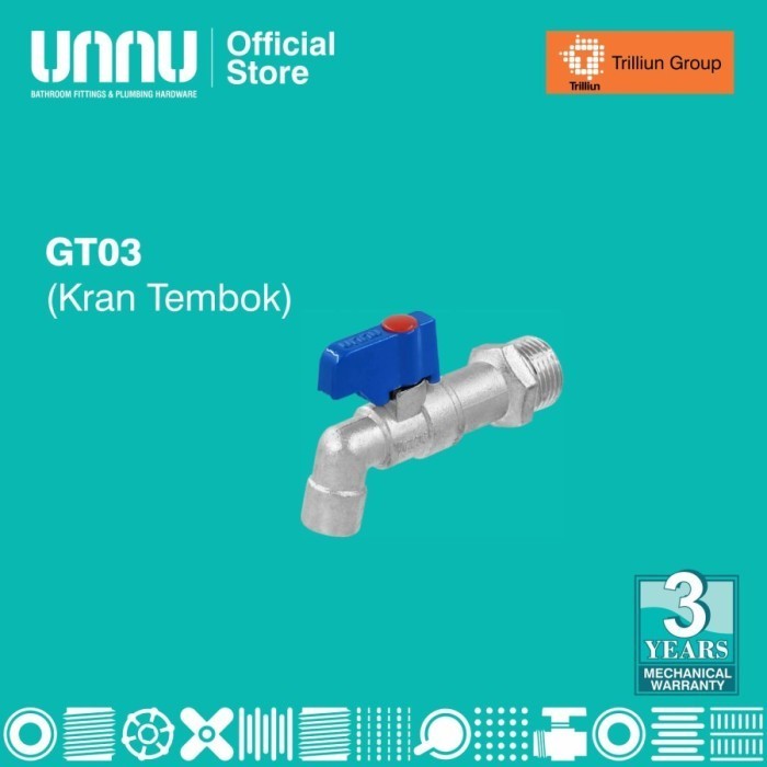 KRAN TEMBOK 3/4 inch UNNU GT03 KAMAR MANDI | Lazada Indonesia