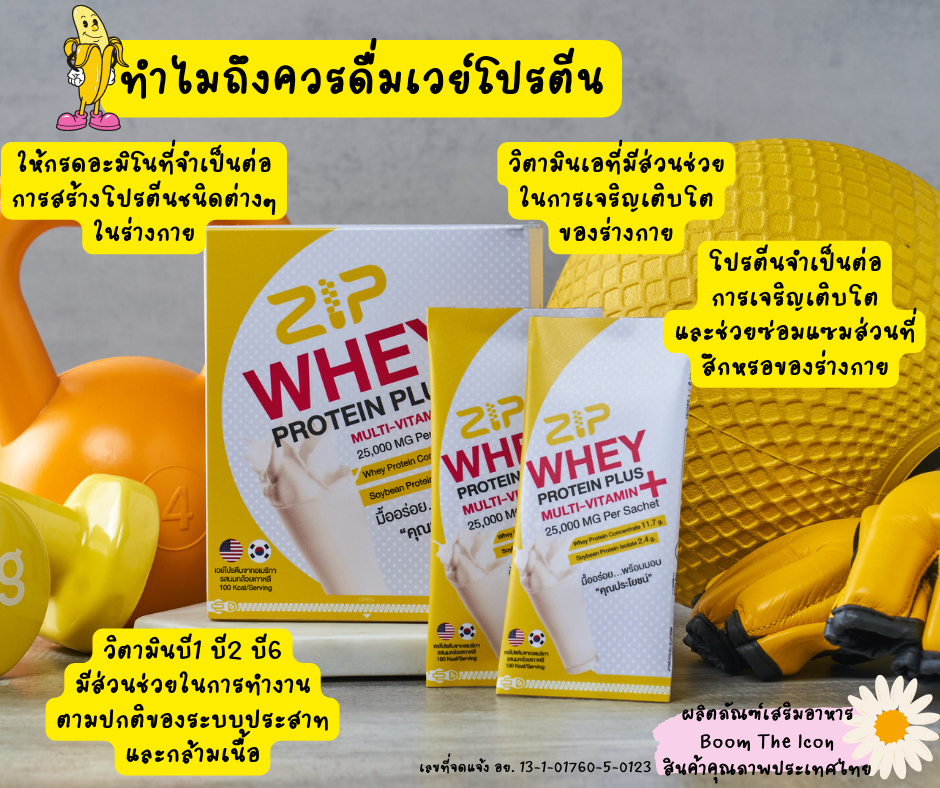 Zip Whey Protein Plus พร้อมส่ง Boom The Icon | Lazada.co.th