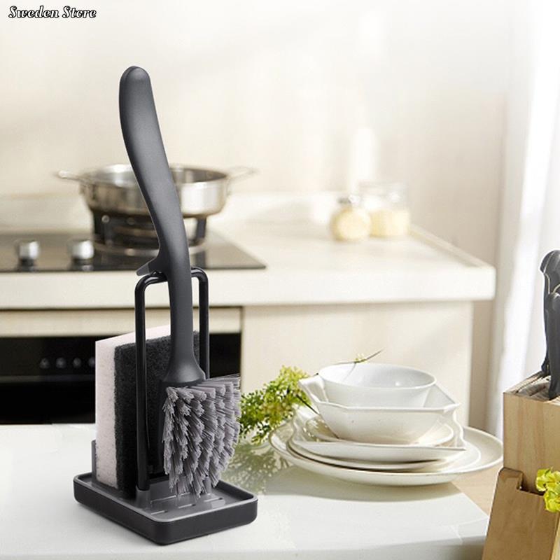 Kitchen Brush Hunging Long Handle Pan Pot Brush Multifunctional Dish ...