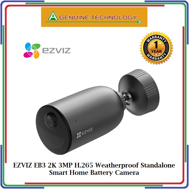 EZVIZ EB3 (AOV Version) 2K 3MP H.265 Weatherproof Standalone Smart Home Battery Camera | Lazada ...