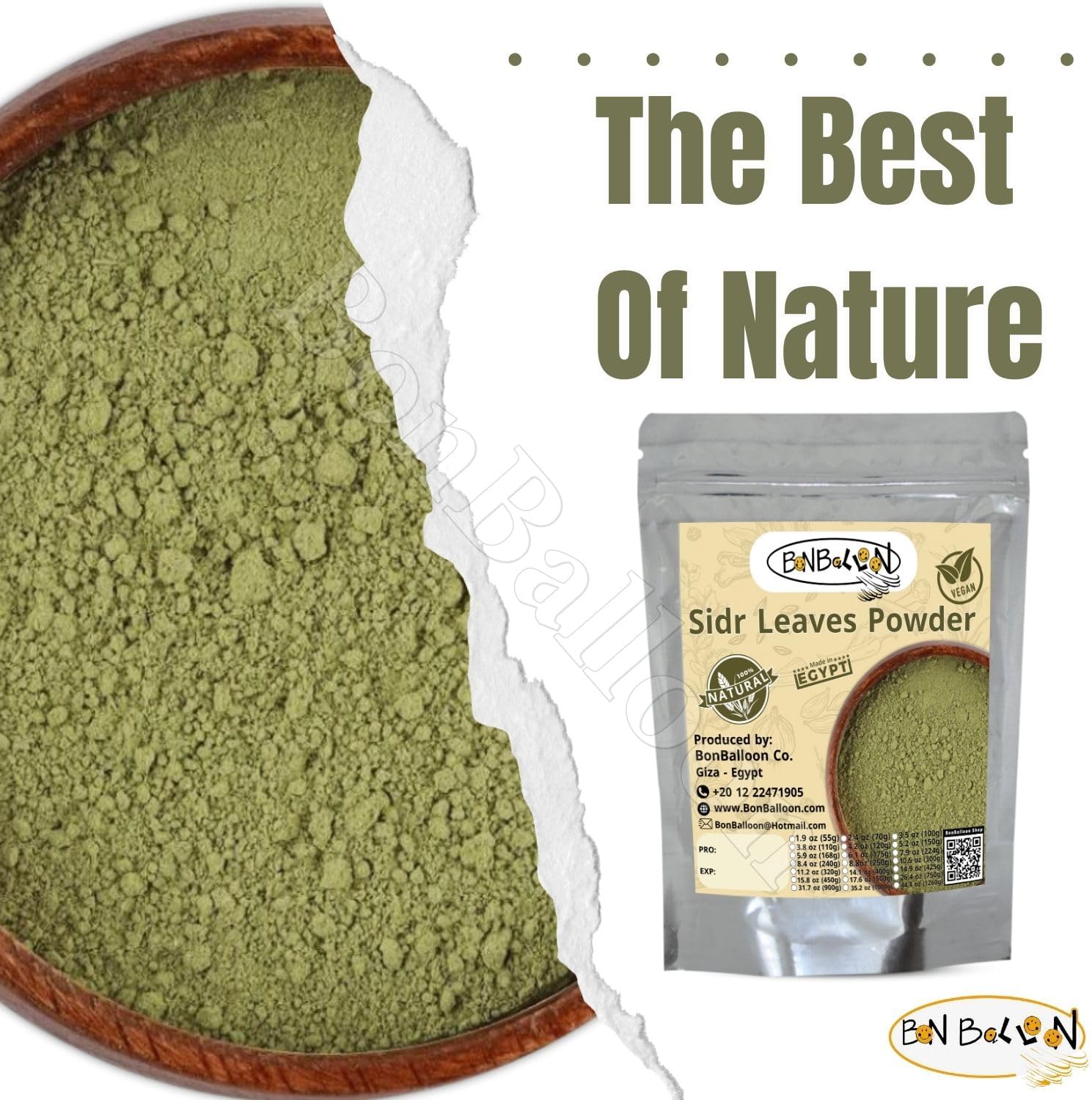 bonballoon Wholesale Sidr Leaf Powder Leaves for Body and Hair Care ...