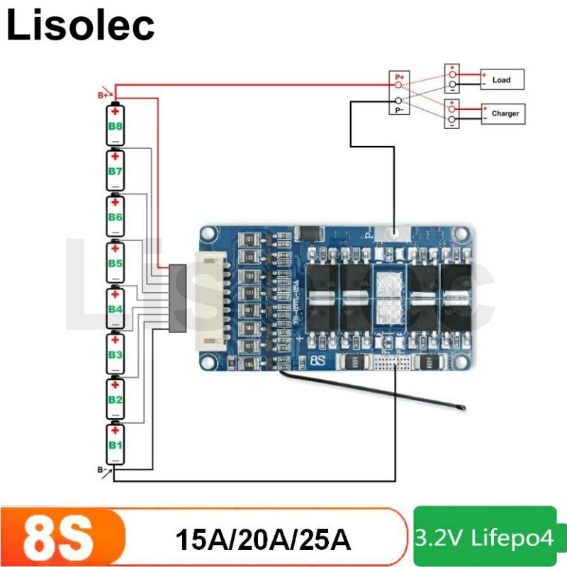 【Popular】 8s Bms With Balance Ntc 30a 20a 25a 15a 24v 18650 32650 ...