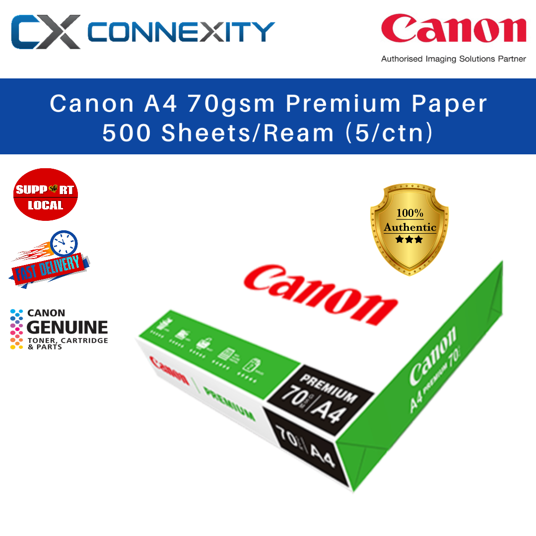Canon 70gsm Premium A4 Paper 500 Sheets/Ream Canon 70gsm Paper Canon A4 Paper 70gsm Canon Paper ...