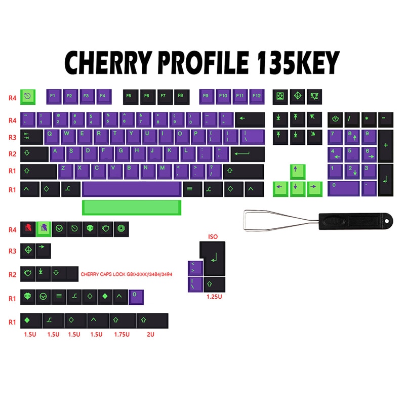 GMK Mecha 01 Keycap Set US/RU/KR/JP Version Cherry Profile EVA Keycaps ...