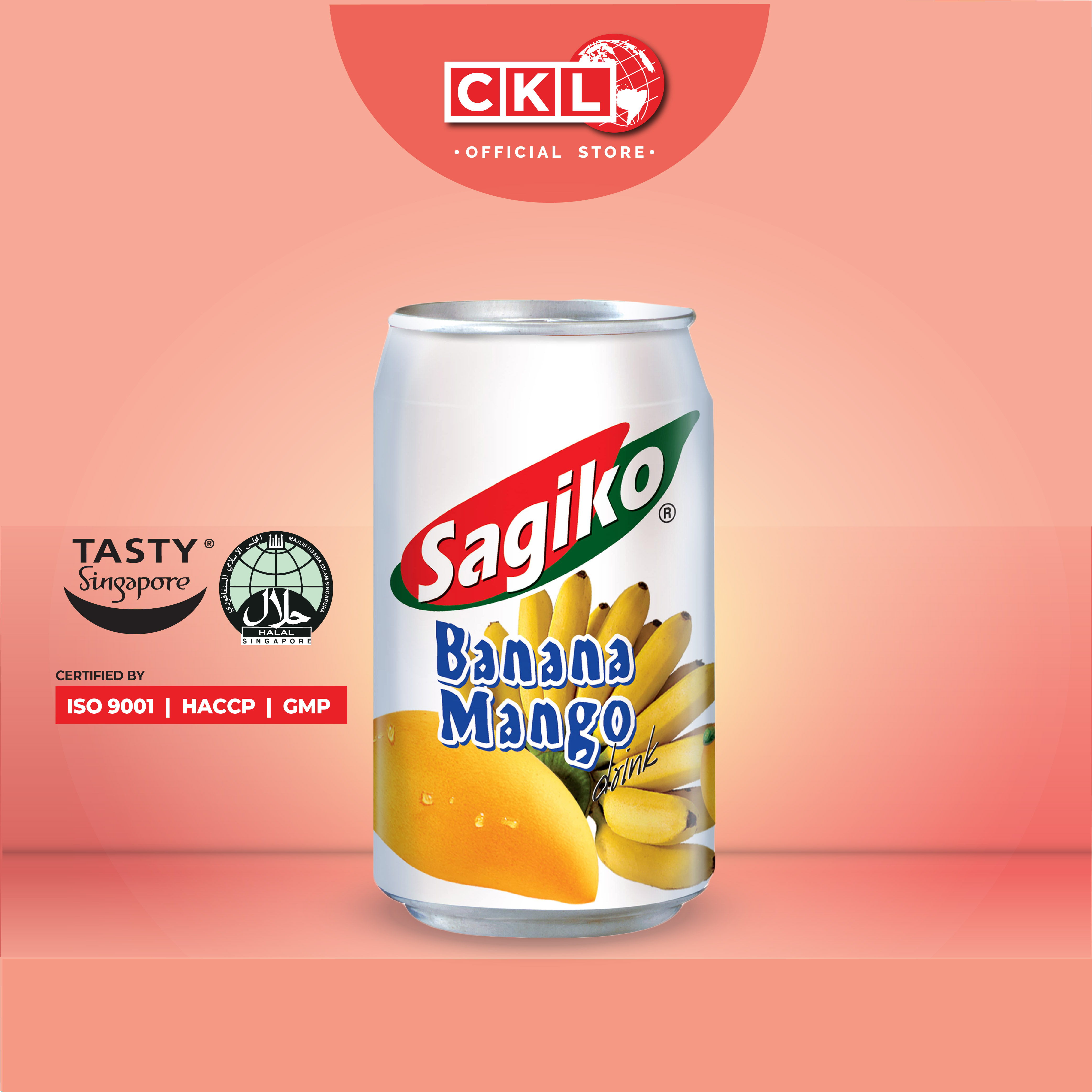 Sagiko Banana Mango Drink - Halal - 24 X 320ml Cans | Lazada Singapore