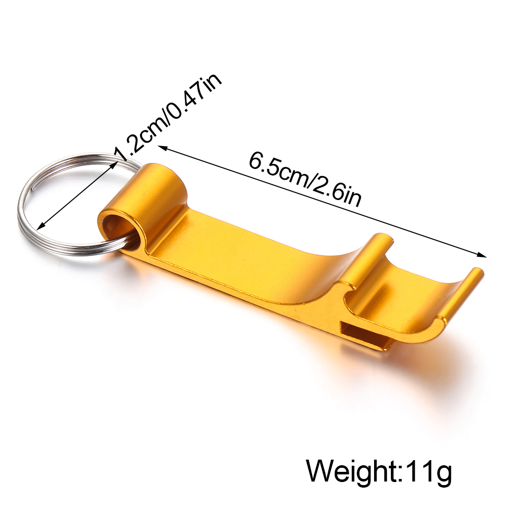 New 1pc Bottle Opener Mini Keychain Key Ring Small Tool Steel Keyring ...
