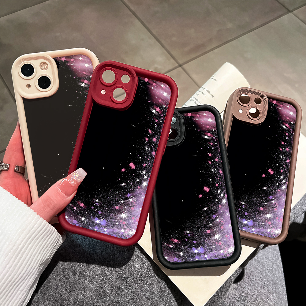 Hontinga for Realme C61 C63 C65 Back Cover Star Glitter Pattern Case ...