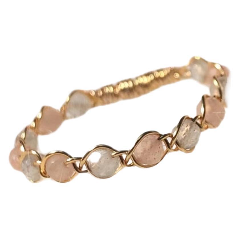 Moon Glow Sun Stone Elongated Moonstone Crystal 14k Gold Women's ...