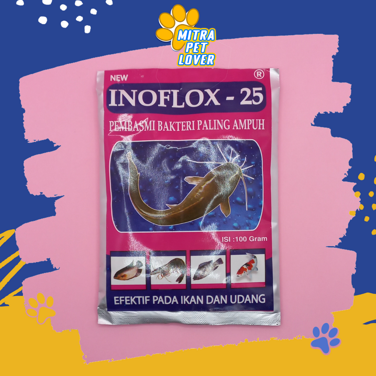 ANTI BAKTERI PADA IKAN & UDANG - INOFLOX 25 100 GRAM - SEMBUHKAN SAKIT ...
