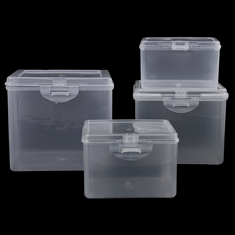 Translucent Storage Box with Lid for Jewelry Stationery Headwear ...