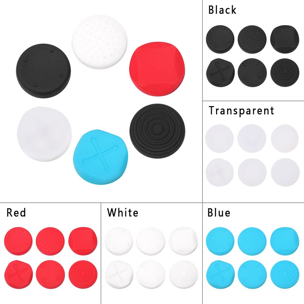 6pcs Silicone Thumbstick Grip Cap Joystick Analog Protective Cover Case ...