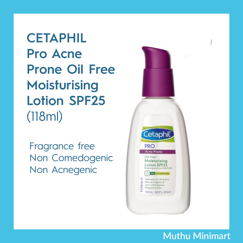 CETAPHIL | Pro Acne Prone Oil Free Moisturising Lotion SPF25 (118ml ...