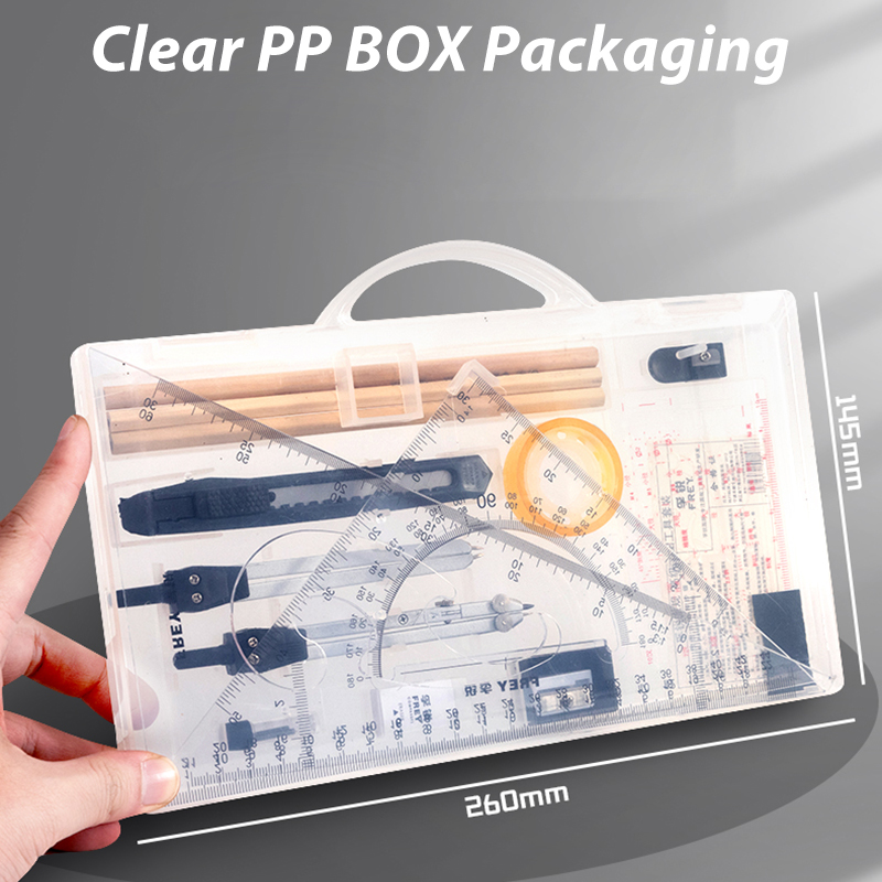 Professional Geometry Drawing Compass Sets with Eraser Ruler Pencil for ...