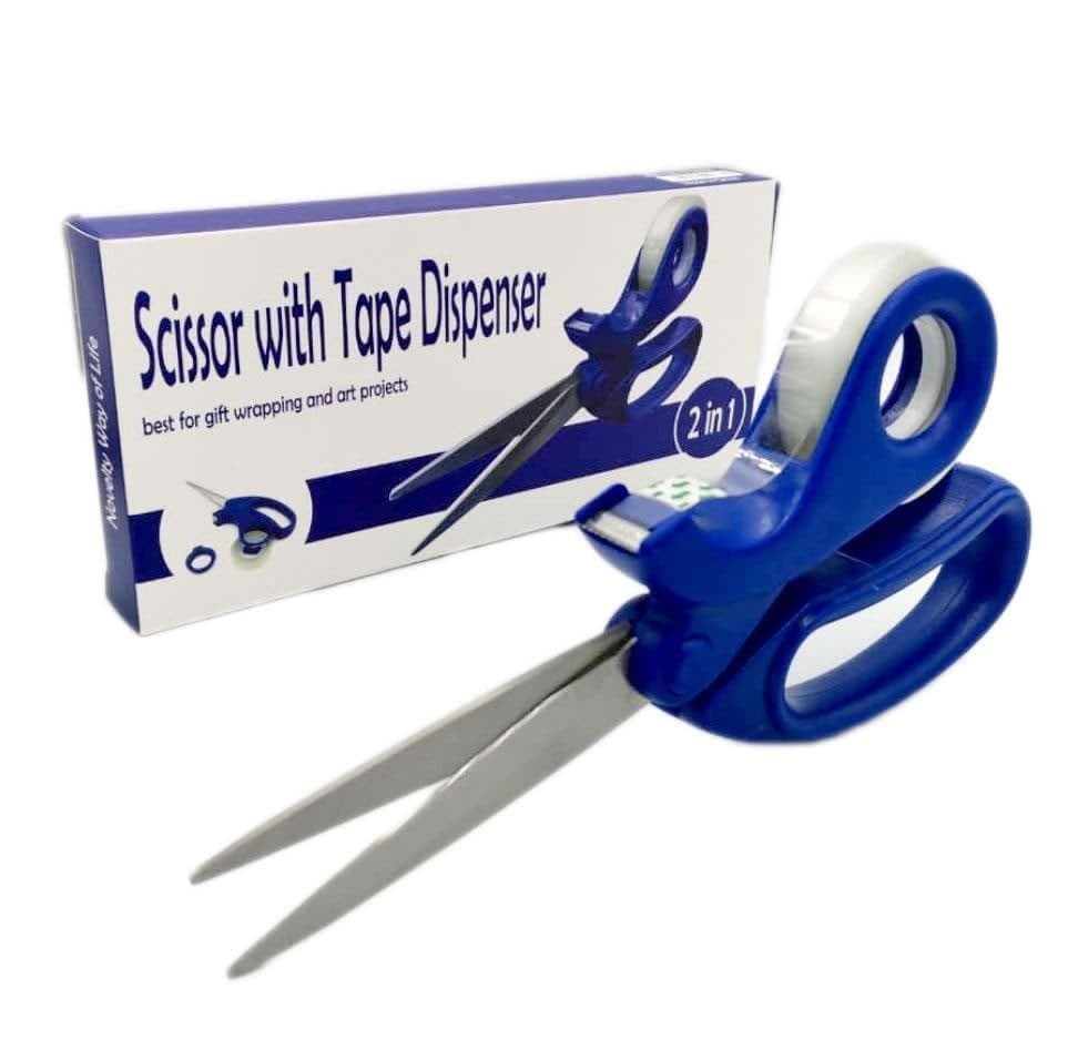 Large Scissors with Tape Dispenser for Packaging Gifts Office | Lazada PH