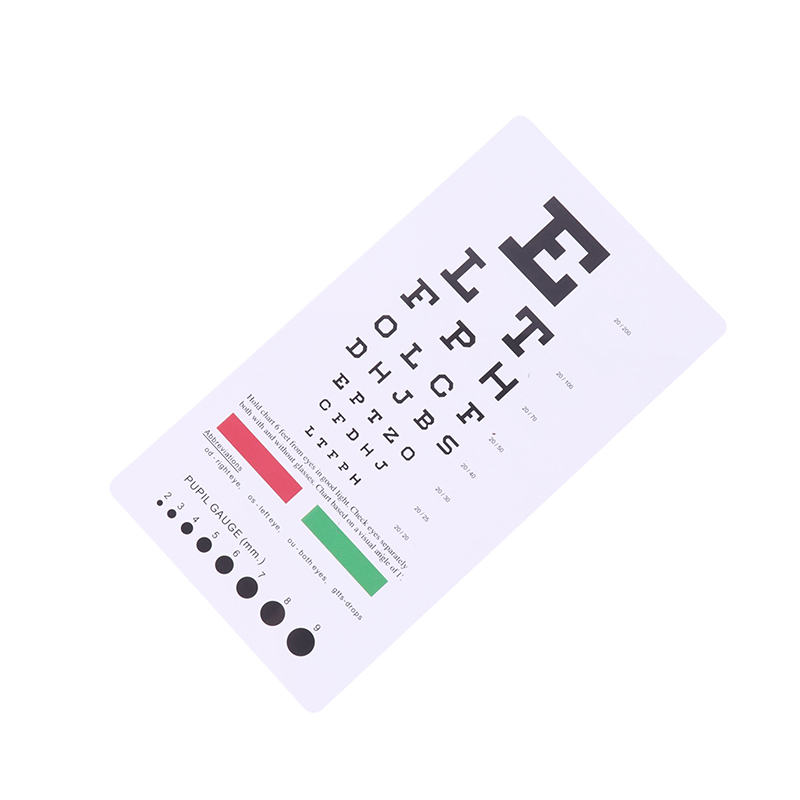 The List Standard Eye Test Chart Eyesight Testing Wall Visual Exam ...