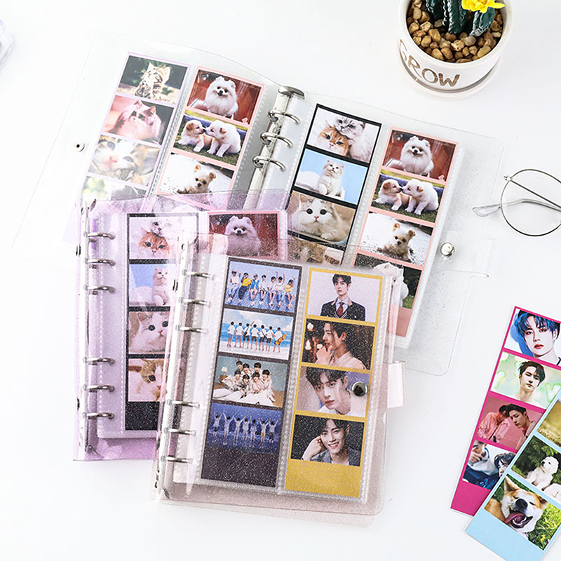 A6 Glitter Photocard Binder 100 Photos for 2x6 Inch Photo Strips ...